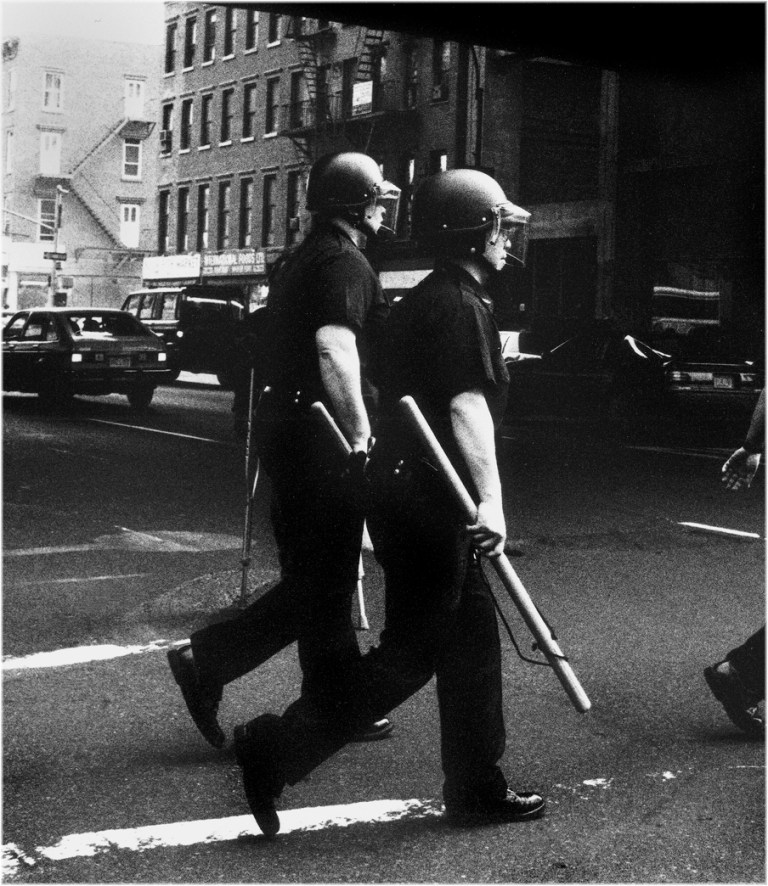 “Riot Police” 1990 – Black and White Street Photographs of New York ...